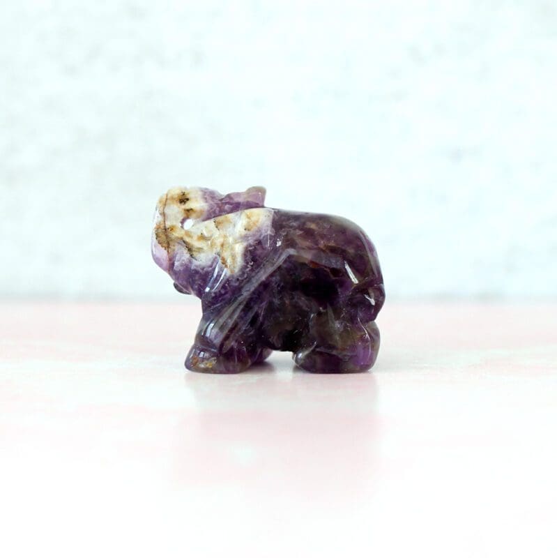 Amethyst Crystal Elephant Figurine | Good Luck, Protection - The ...